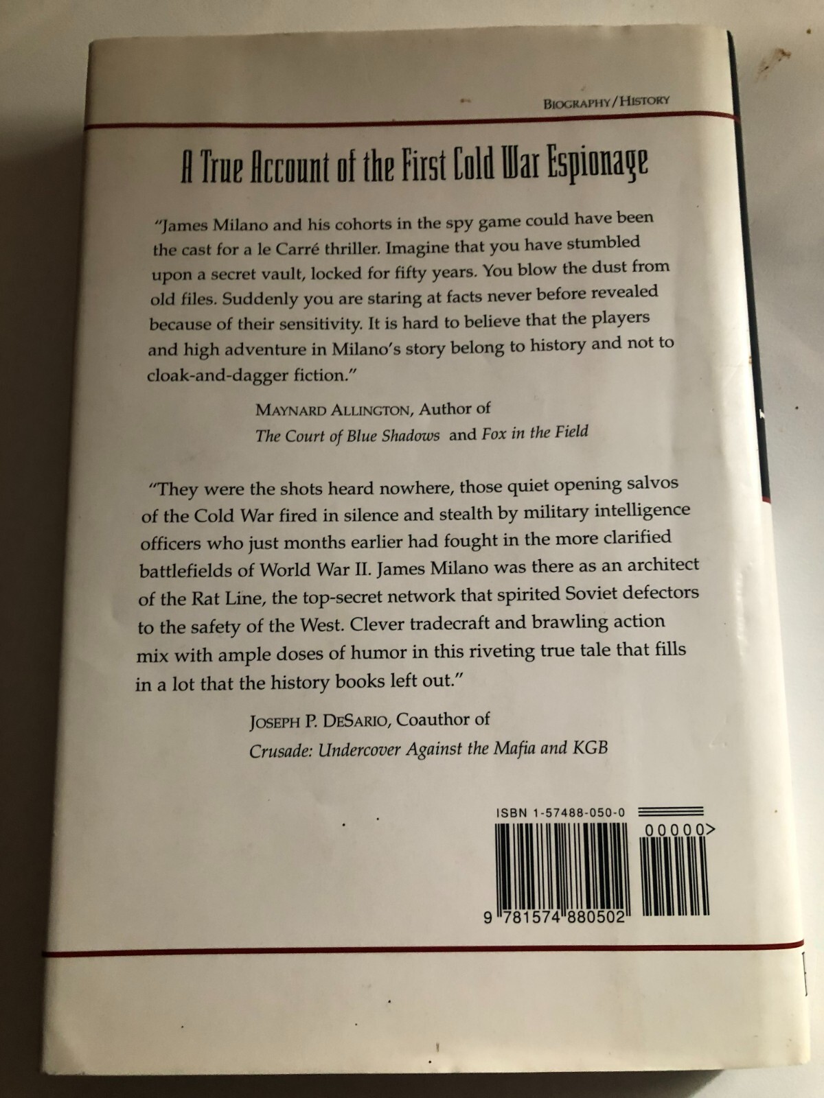 SIGNED by Milano: Soldiers, Spies & the Rat Line : America ..War ...