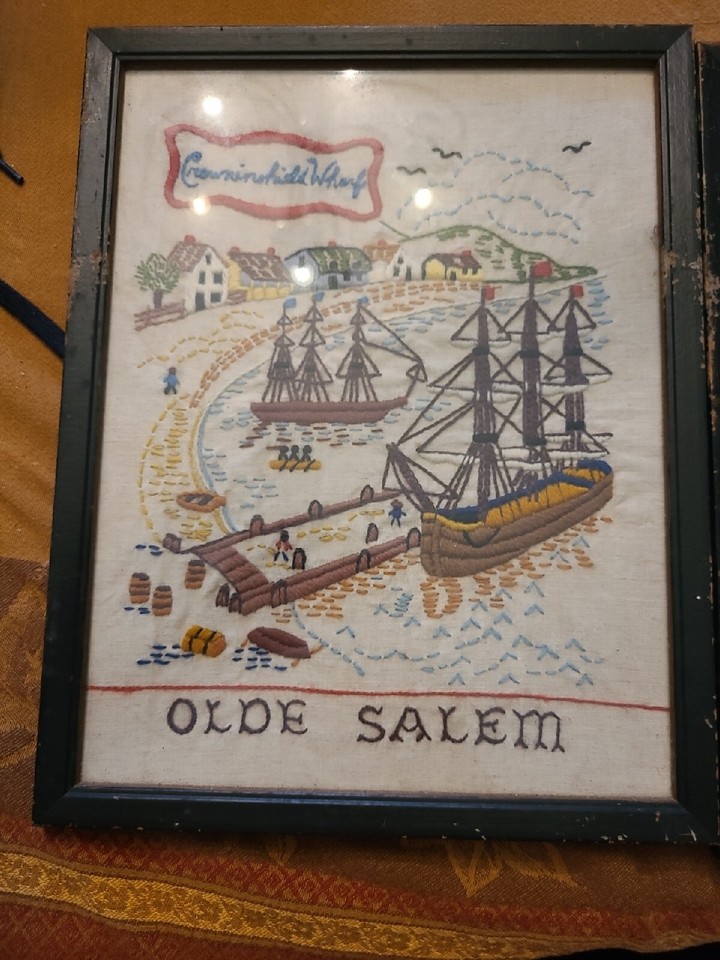 Bucilla Crewel Embroidery Colonial America Picture Olde Salem,Olde ...