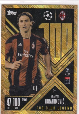 Topps Match Attax CL Extra 24/25 No. 344 Zlatan Ibrahimovic 100 Club ...