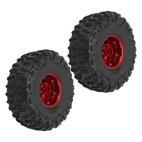 2Pcs 1.9in Wheel Rim Tires Set Metal Wheel Rims Rubber Tires Set For ...