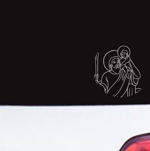 St Christopher Travelling Saint Sticker Catholic Religious Car Decal ...