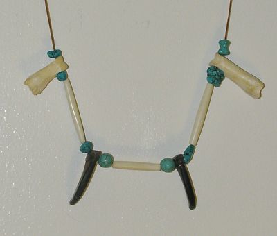 Beaded Necklace CLAWS & BUFFALO TEETH Tribal OA Regalia Pow Wow N203 | eBay