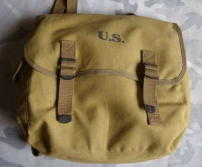 WW2 US MILITARY ARMY M1936 M36 TYPE MUSETTE FIELD CANVAS BAG BACK PACK ...