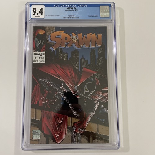 Spawn #5 Image Comics 10/92 McFarlane White Pages CGC 9.4 Death Billy Kincaid | eBay