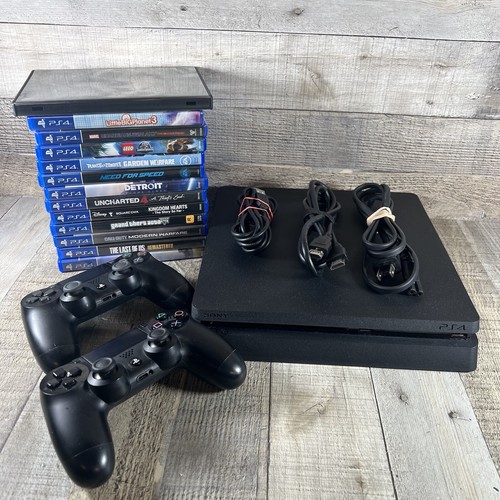 Sony PlayStation 4 Slim 500GB with 2 Controllers, 13 Games Low Firmware ...