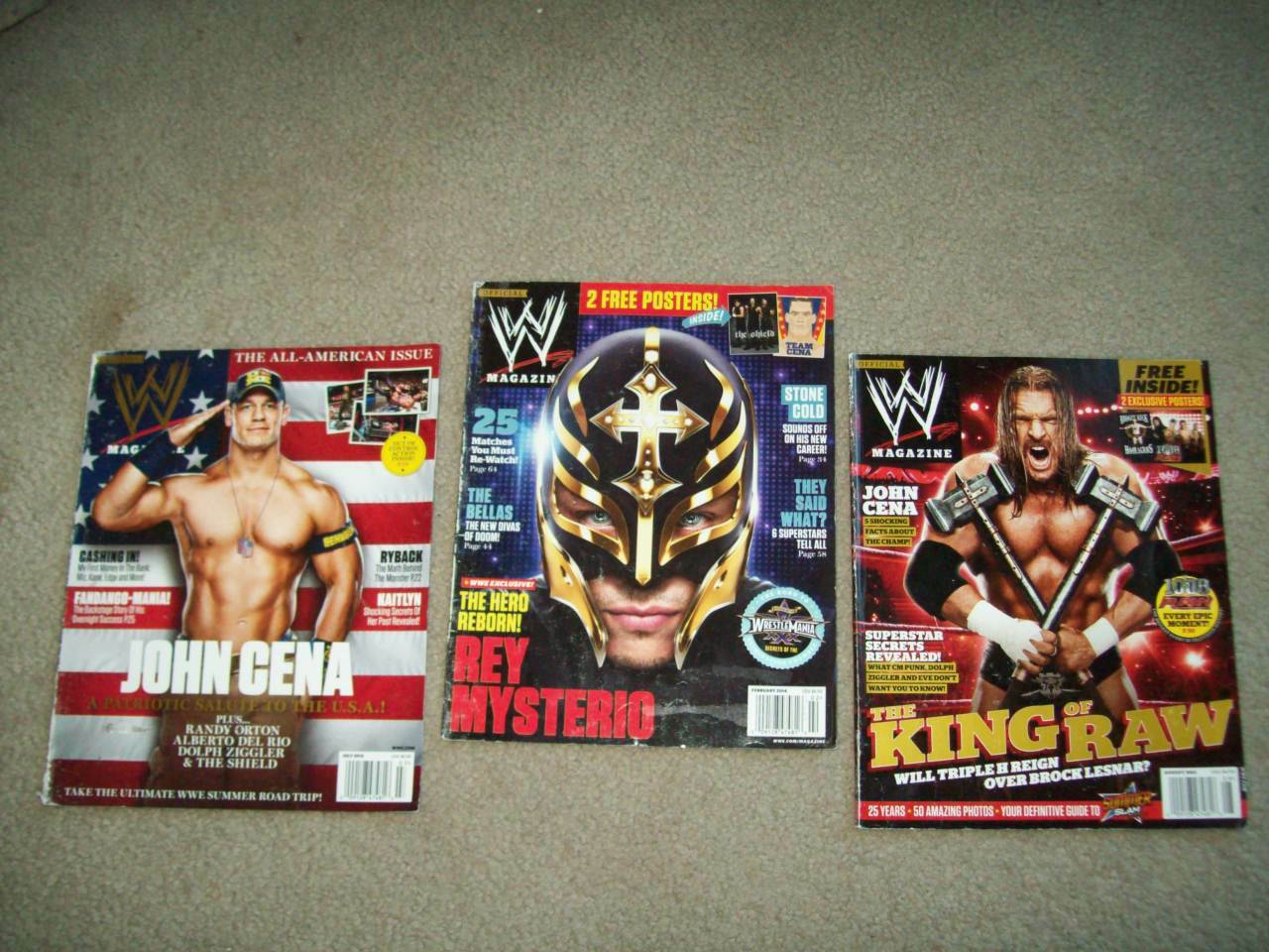 3 WWE Magazines 2012/13/14 JOHN CENA Undertaker cm punk JERICHO Austin ...