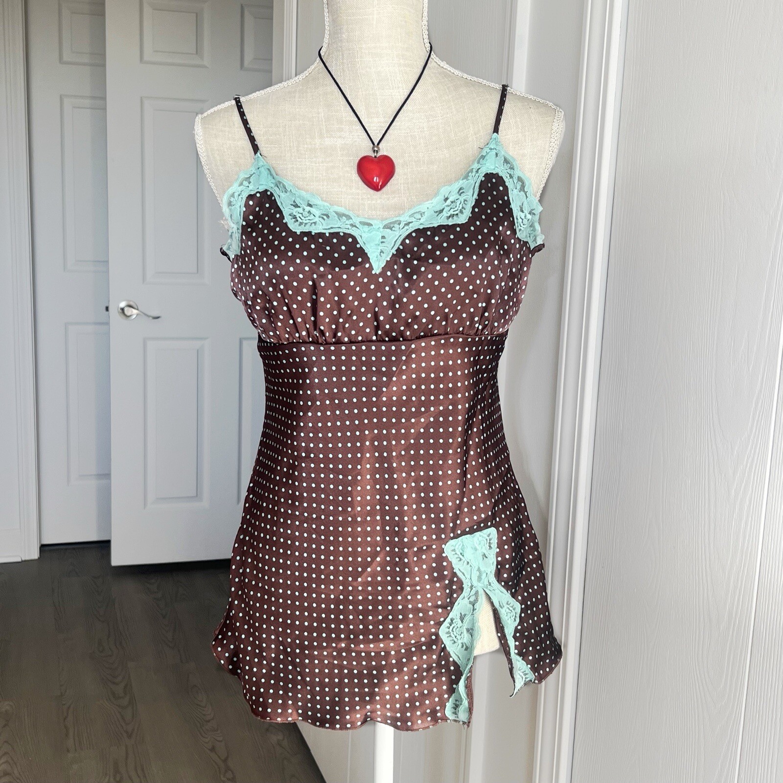 Vintage Y2K 2000’s Self Esteem Brown And Blue Slip Dr… - Gem