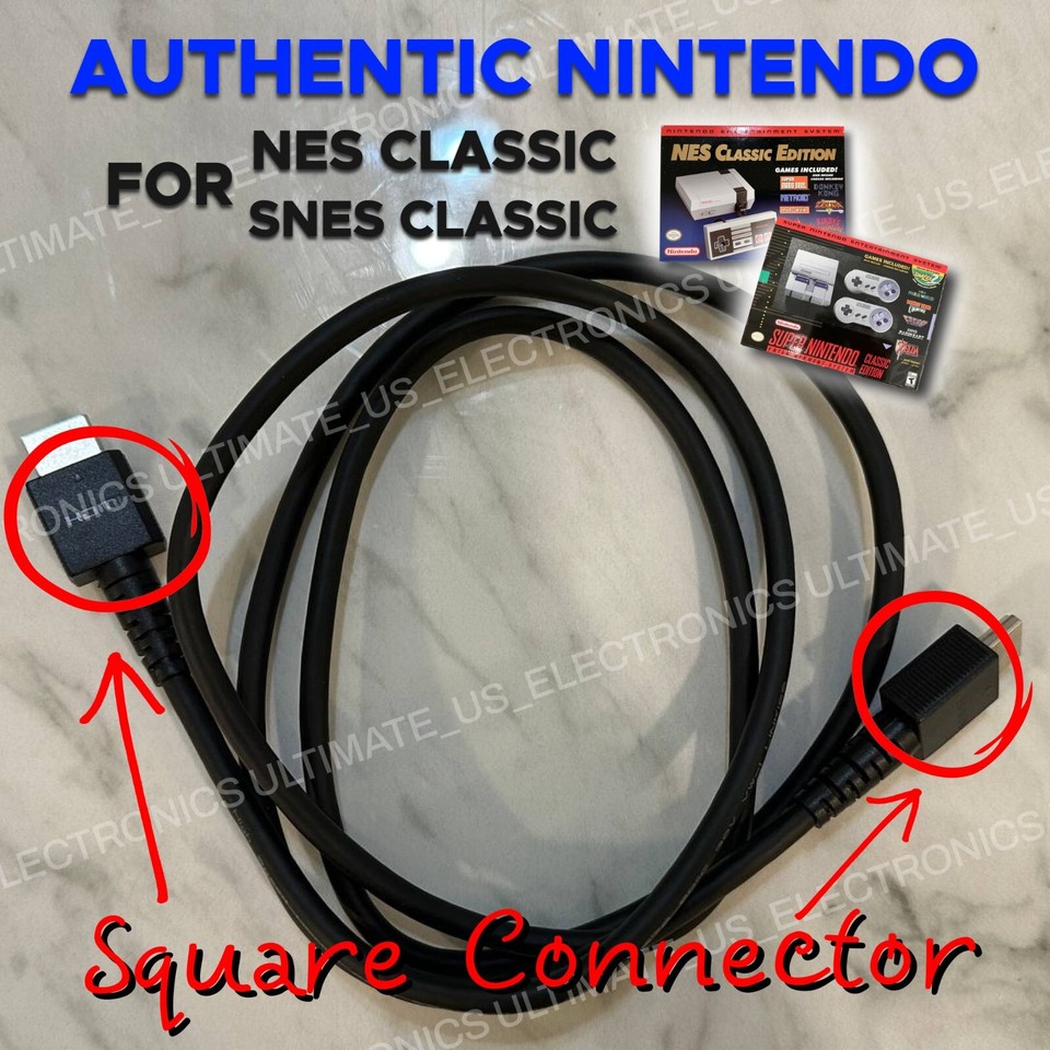 Official Nintendo OEM SNES/NES Classic Mini USB AC Power Adapter HDMI ...