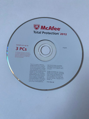 McAfee Total Protection 2012 ~ CD-ROM CD 770-1904-00 Computer PC ...