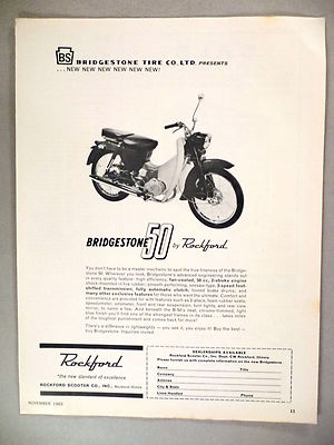Bridgestone 50 Motorcycle PRINT AD - 1963 | eBay