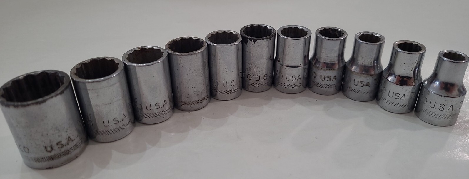 1/2" Drive 12 point Easco Sockets Tools Vintage USA Made Socket Old ...