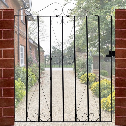Safety Wrought Iron Metal Garden Side Gate Easy Install Tall & Wide ...