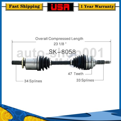 Front Left CV Axle Joint Shaft Fits Suzuki Forenza 2.0L 2008 2007 2006 ...