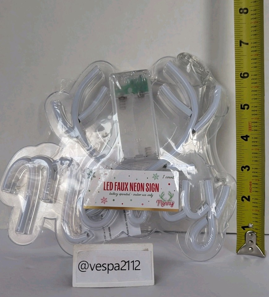 Target Bullseye Playground Merry Christmas Light LED Up Faux Neon Sign ...