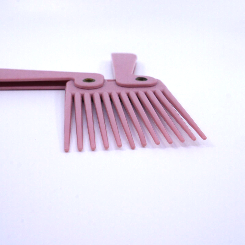 Vintage pink foldable hair afro comb pick plastic | eBay