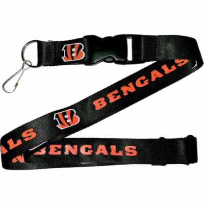 NEW Cincinnati Bengals NFL Black Lanyard Key Ring Keychain ~ GREAT GIFT ...