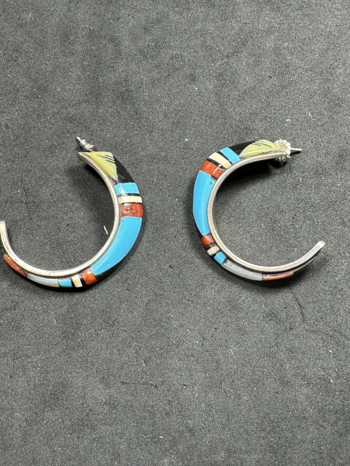 Antique Pawn Native Americans Indian Zuni Earrings By… - Gem