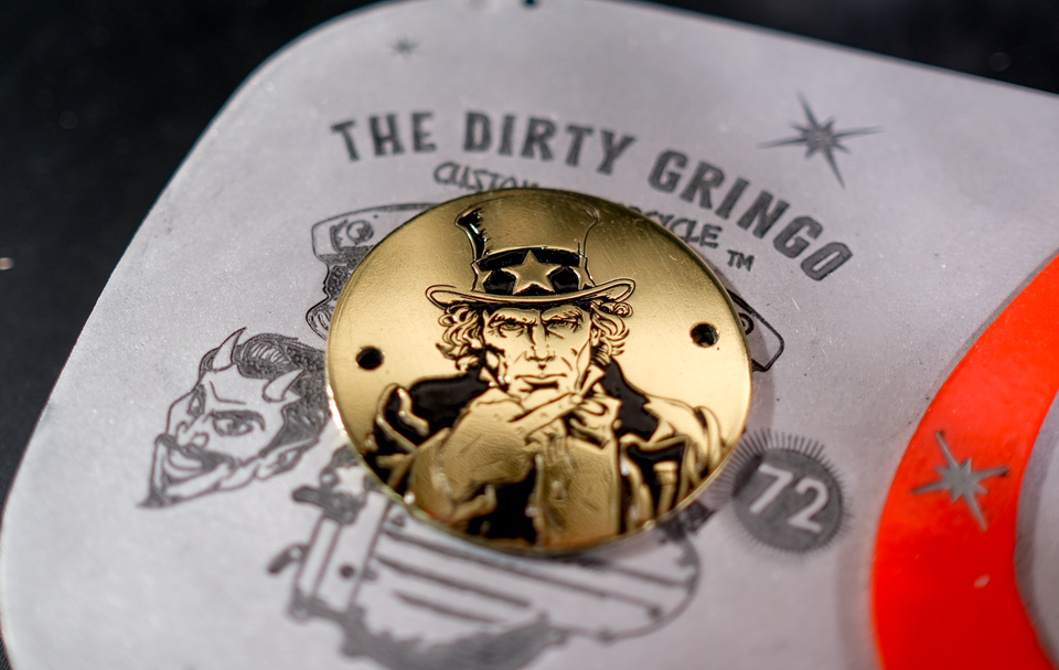 USA Patriot Uncle Sam Flying Bird Brass Timing Point Cover Shovelhead ...