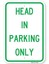 Head In Parking Only Sign | eBay