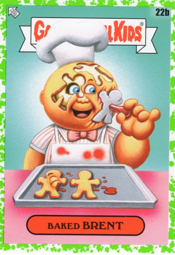 2021 GARBAGE PAIL KIDS GPK FOOD FIGHT BOOGER GREEN PARALLEL BAKED BRENT ...