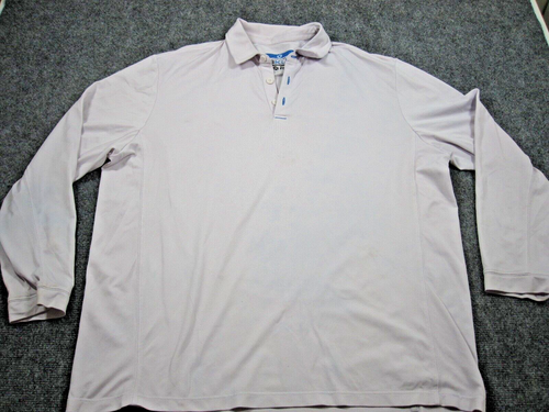 IBKUL Mens Shirt XL Off fWhite Golf Polo Performance Dry Long Sleeve ...