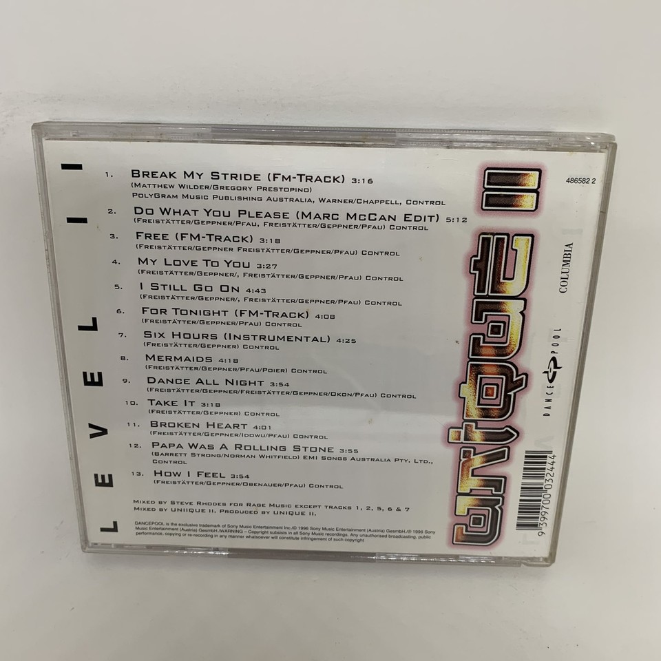 Unique II LEVEL II *Hype Sticker* CD Album GOOD CONDITION Free Postage ...