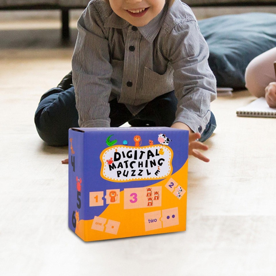 Wooden Puzzle Mathematics Teaching Aids Portable Number Recognition ...