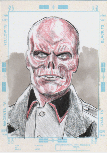 The Red Skull Captain America Marvel Comics Acheron Mint Sketch Card 1/ ...