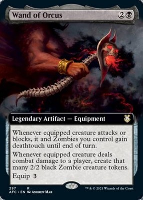 Wand of Orcus (Extended Art) - Near Mint MTG Commander 2021 Forgotten ...