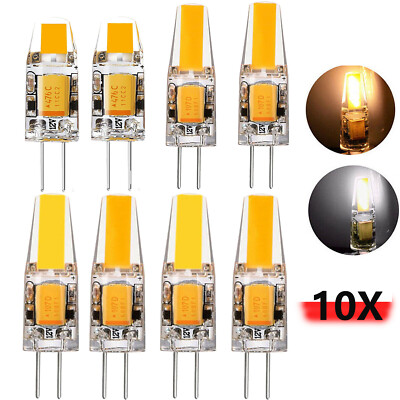 10x G4 LED COB 3W 6W 8W nicht dimmbar AC/DC 12V klar =Halogen Lampe ...