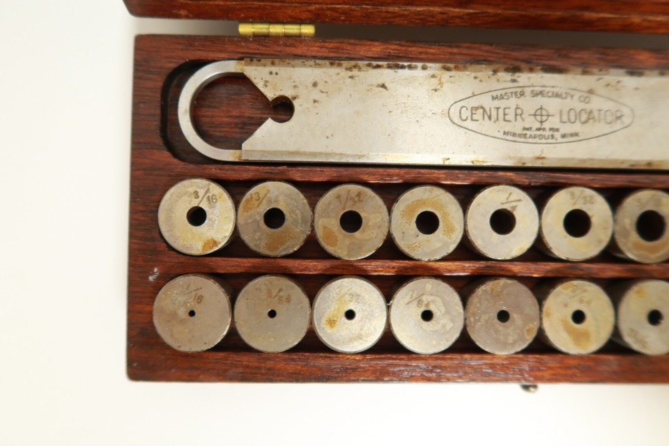 Center Locator Master Specialty Complete Set Tool Set Wooden Case ...