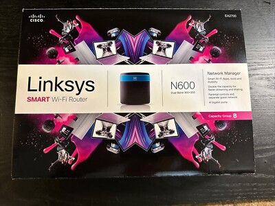 NEW Linksys N600 EA2700-NP Wi-Fi Wireless Dual-Band+ Router with 4 ...