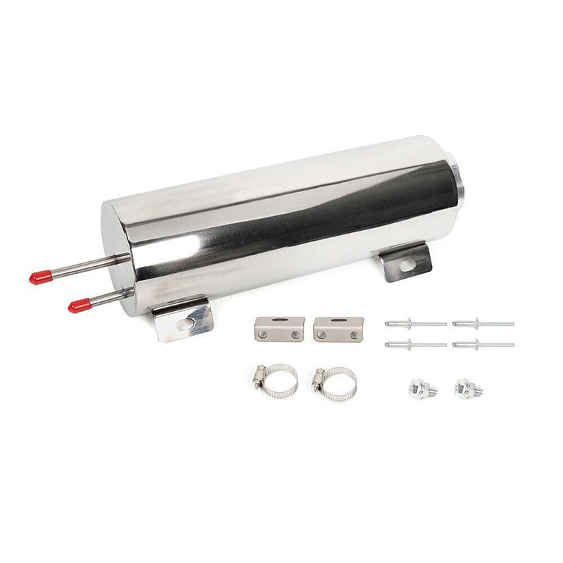 3" X 10" Radiator Coolant Overflow Tank Universal Polished Stainless ...