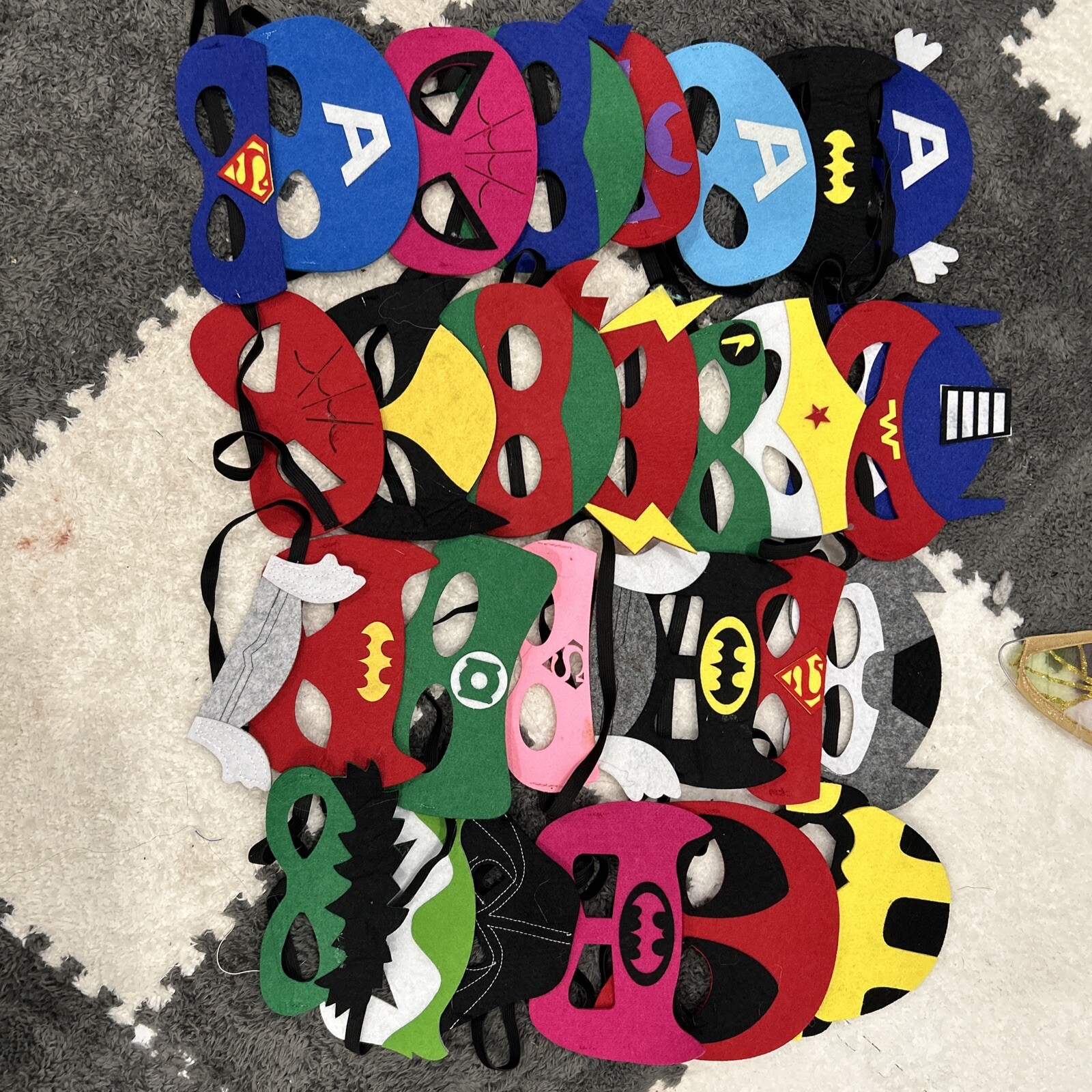 30 superhero and villain felt masks kid dress up cosp… - Gem