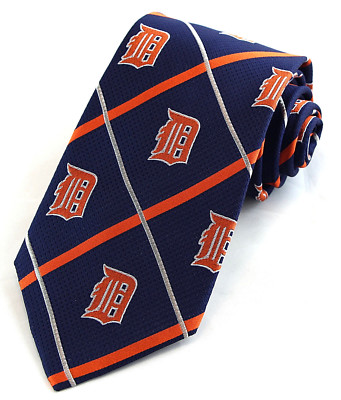 Detroit Tigers Men's Neck Tie MLB Officially Licensed Baseball Fan Blue ...
