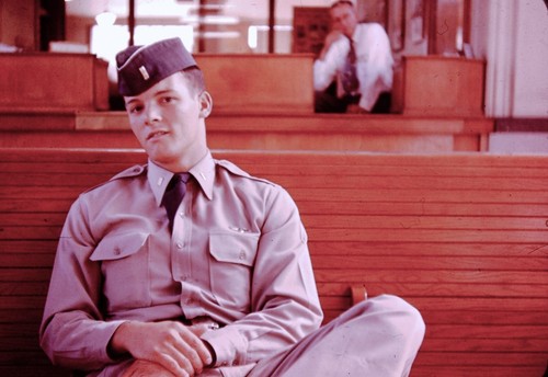 Vintage Slide 1960's US Air Force Handsome Airman with Recruiter in ...