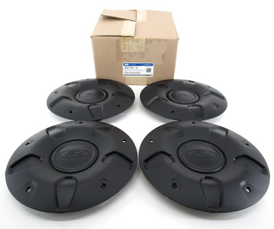 Genuine OEM Ford CK4Z-1130-C Black Wheel Hub Center Cap Cover Set 15-20 ...