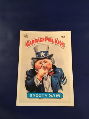 1986 Topps Garbage Pail Kids #110a SNOOTY SAM Original Series 3 GPK USA ...