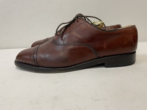 ALLEN EDMONDS Chili Brown Byron Leather Cap Toe Oxford Dress Shoe Size ...