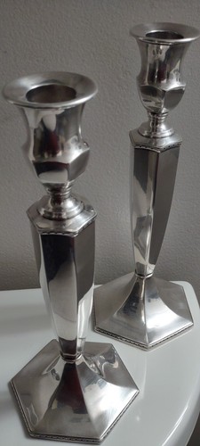 Wilcox S. P. Co. Silver Plated Mid-Century 10" Candlesticks #8568 | eBay