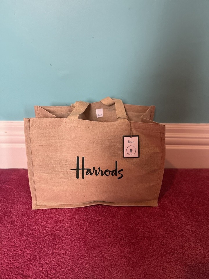 Harrods Jute bag Harrods tote bag | eBay