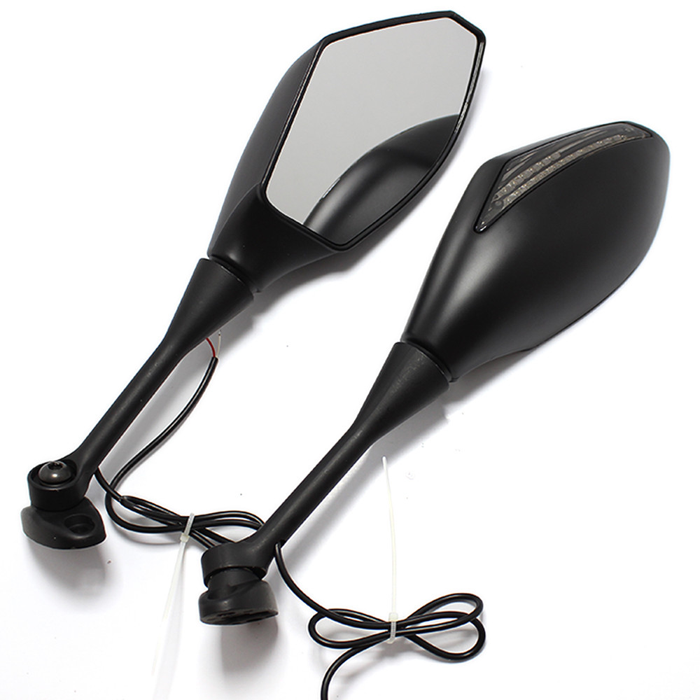 Motorcycle LED Turn Signal Rear View Mirrors For Honda CBR250R CBR500R ...