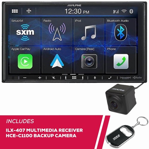 Alpine ILX-407 7 Inch Digital Multimedia and HCE-C1100 Backup Camera ...