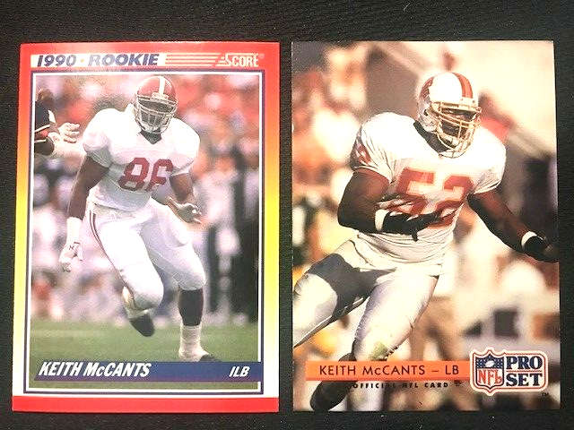 NFL - Keith McCants 1990 Score Rookie Card & 1992 Pro Set - 2 Card Lot ...