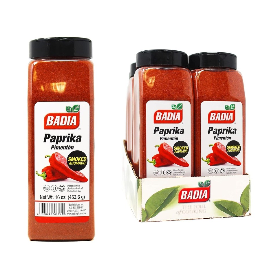 Smoked Paprika 16oz (Pack of 6) - Authentic Spanish Flavor for Culinary ...