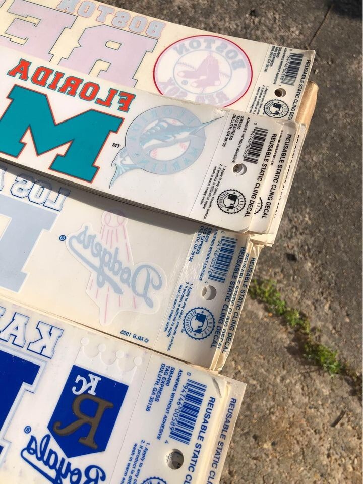 Vintage 1990s MLB Baseball Genuine Lot of 257 Window Decals Red Sox ...