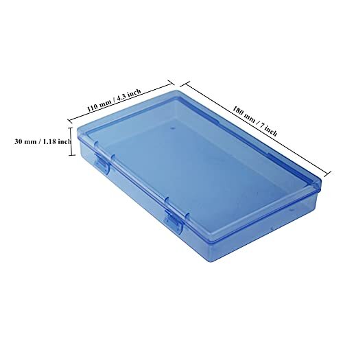 4 Pieces Rectangular Plastic Boxes Empty Storage Organizer Containers ...