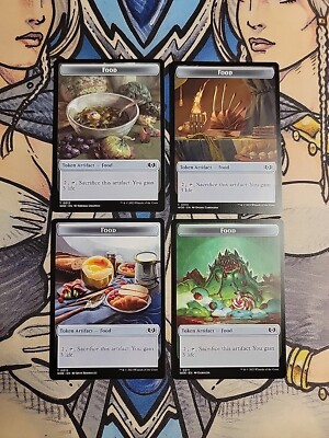 4x Food Tokens (1 of each art) - NM/M Wilds of Eldraine WOE MTG | eBay