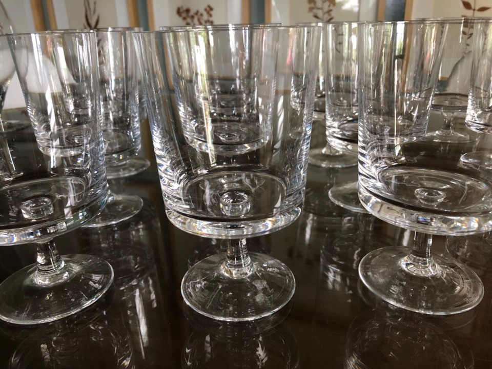 set 12 Rosenthal Romance Motif crystal water goblet mcm Barware ...