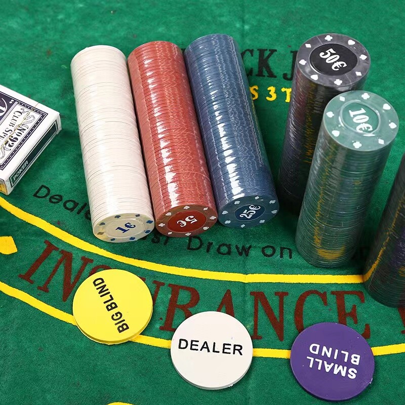 Poker Set 300 500 Pcs Laser Chips Texas Hold Em Cards Dice Decks Casino ...